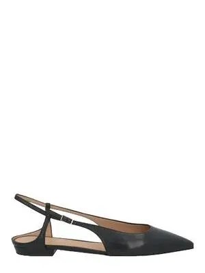 EMPORIO ARMANI EMPORIO ARMANI Leather Slingback Ballet Flats