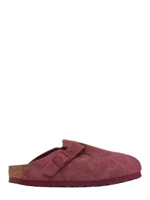 BIRKENSTOCK Boston Suede Mules - Red
