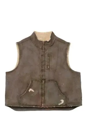 KAMIYA Frayed Pocket Vest - Grey