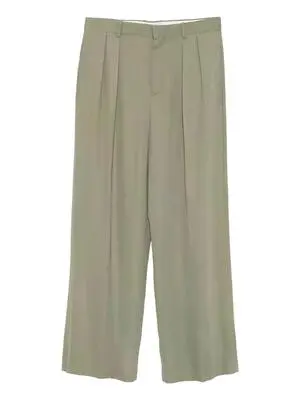 Loewe Logo-embroidered Trousers - Green