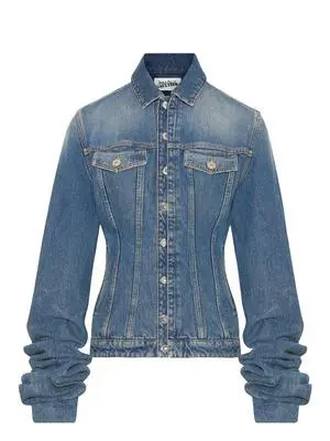 JEAN PAUL GAULTIER Vintage Denim Jacket With Oversized Sleeves - Blue
