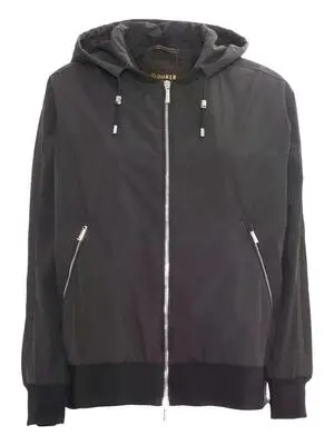 MOORER Hooded Zip-front Jacket - Black