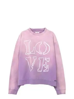 KAMIYA Love-print Distressed Sweatshirt - Pink