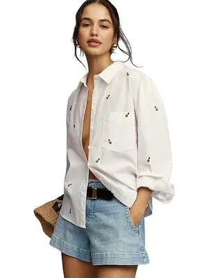 Maeve The Shrunken Bennet Buttondown Shirt - Bee Embriodery