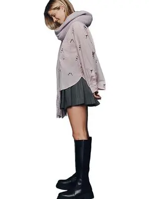 Maeve Maeve Novelty Bennet Button-Down Shirt Drinks