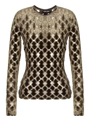Giorgio Armani Geometric Jacquard Jersey Jumper - Patterned