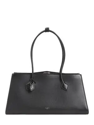 Alaïa Grained Leather Le Teckel Tote Bag - Black