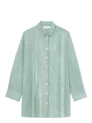 ENFOLD Striped Shirt - Green