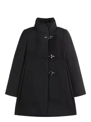 FAY Toggle-fastening High-neck Coat - Black