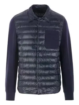 Herno Quilted Panelled Jacket - Blue