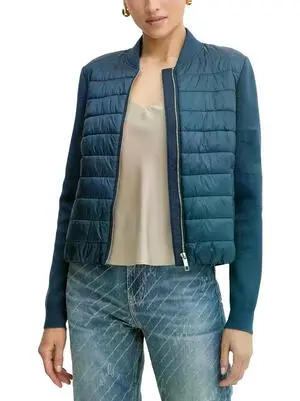 BOSS Quilted Panelled Jacket - Blue