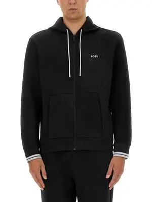 BOSS Zip-front Hoodie - Black