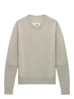MAISON MARGIELA Elbow-patch Crew-neck Sweater - Neutrals