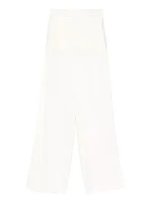 Marella Elastic-waist Wide-leg Trousers - Neutrals