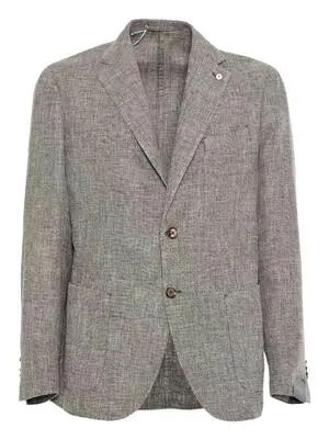 LUIGI BIANCHI MANTOVA Three-button Blazer - Grey
