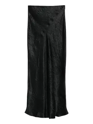 Marella Satin Slip Midi Skirt - Black