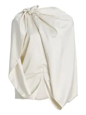 SLOAN Knotted Cape Top - Ivory