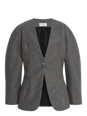 SLOAN Circular-sleeve Wool Blazer - Grey