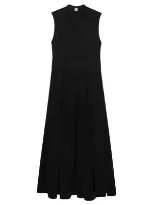 TOTEME Sleeveless Pleated Maxi Dress - Black