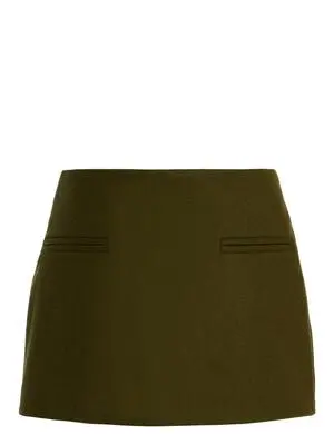 SLOAN Fitted Wool Mini Skirt
