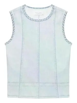 Rag & Bone Sleeveless Cotton Top - Blue