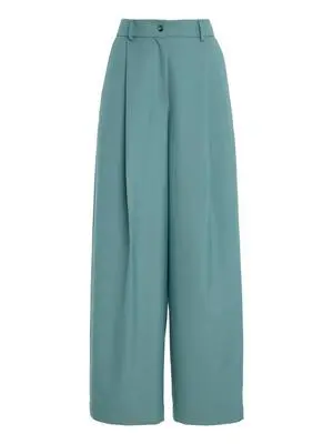 SLOAN Pleated Wide-Leg Trousers