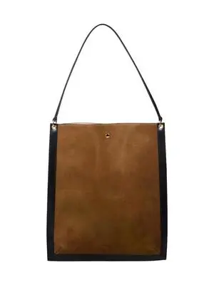 WANDLER Suede Shoulder Bag - Brown