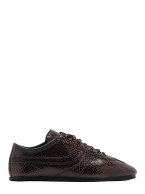 Dries Van Noten Snake-effect Leather Sneakers - Animal