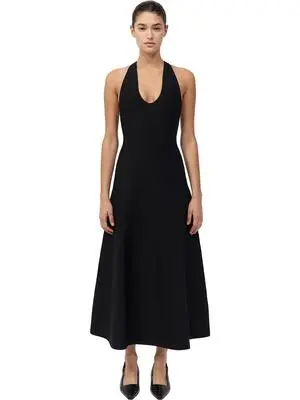 ST AGNI Sculpted Knit Dress - Black
