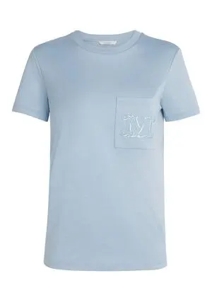 Max Mara Cotton Monogram T-shirt - Blue