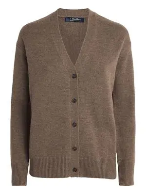 Max Mara Wool-cashmere V-neck Cardigan - Beige
