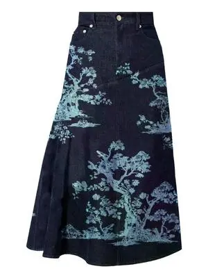 ERDEM Denim Midi Skirt
