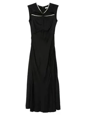 Sandro Rhinestone-embellished Maxi Dress - Black