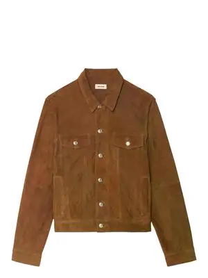 Zadig&Voltaire Button-fastening Suede Jacket - Brown