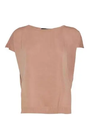 FILIPPO DE LAURENTIIS Short-sleeve Cotton Top - Pink