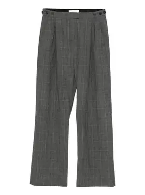 LITKOVSKA Pleated Checked Trousers - Grey