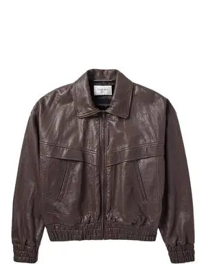 Saint Laurent Leather Jacket - Brown
