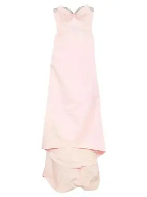 Alexander McQueen Embellished Layered Dress - Pink