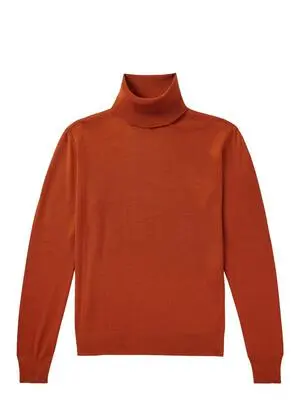 Saint Laurent Wool Rollneck Sweater - Red