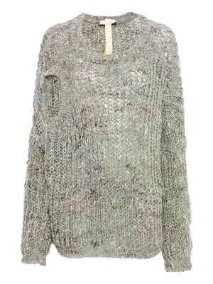 LITKOVSKA Dual-neck Virgin Wool-blend Sweater - Grey