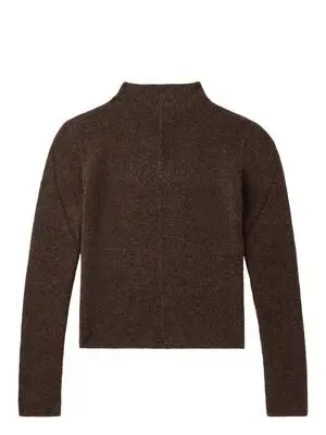 Rick Owens Slim-fit Ribbed-knit Sweater - Brown