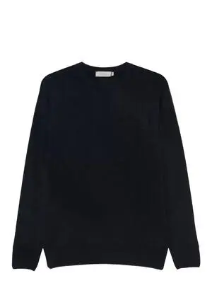 Canali Crew-neck Wool Sweater - Blue