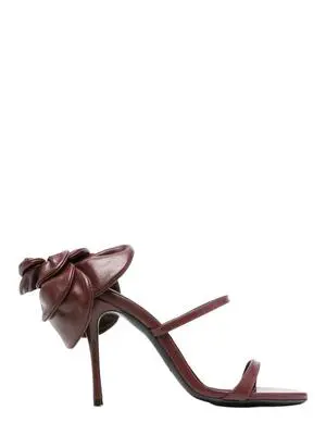 Magda Butrym Bow-embellished Leather Sandals - Red