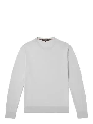 Loro Piana Ice Wish™ Sea Island Cotton Sweater - Gray