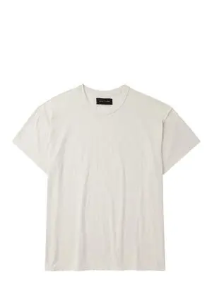 LES TIEN Inside Out Garment-dyed Combed Cotton-jersey T-shirt - Neutrals