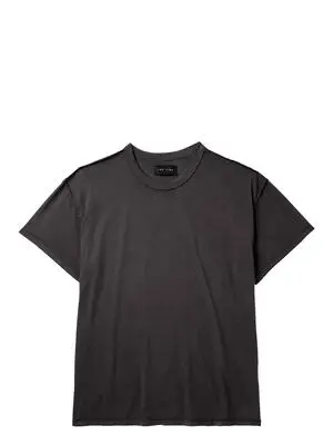 LES TIEN Inside Out Lightweight Combed Cotton-jersey T-shirt - Gray