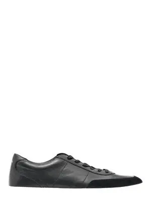 REISS Finton Bonded-leather Low-top Trainers - Black
