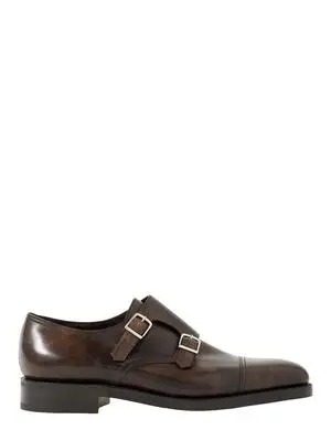 John Lobb William Leather Monk-strap Shoes - Brown