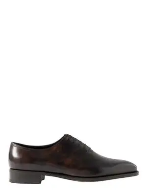 John Lobb Marldon Whole-cut Leather Oxford Shoes - Brown