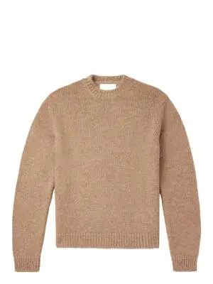 JIL SANDER Oversized Alpaca-blend Sweater - Brown